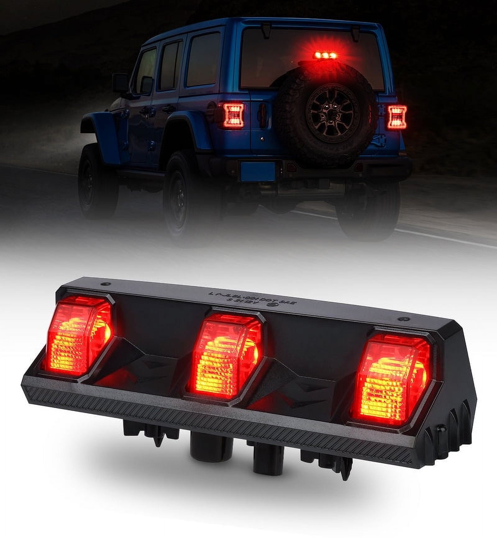 Xprite Upgrade LED Third Brake Lights Compatible with Jeep Wrangler JL ...