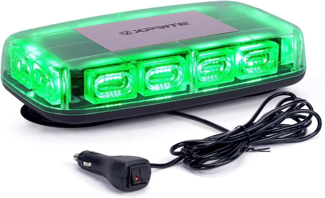 Xprite Upgraded 12" 72LED Rooftop Mini Strobe Lights, Emergency Safety ...