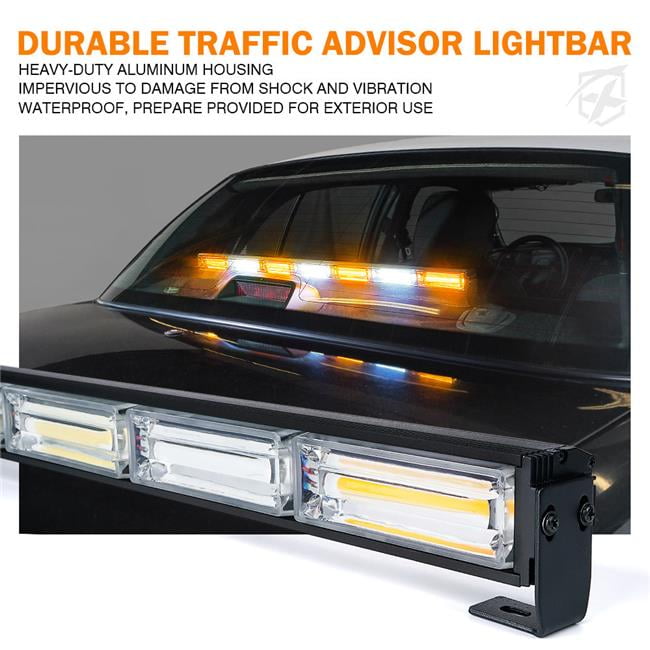 Xprite White & Red Traffic Advisor Strobe Light Bar, 31 in. Controller ...