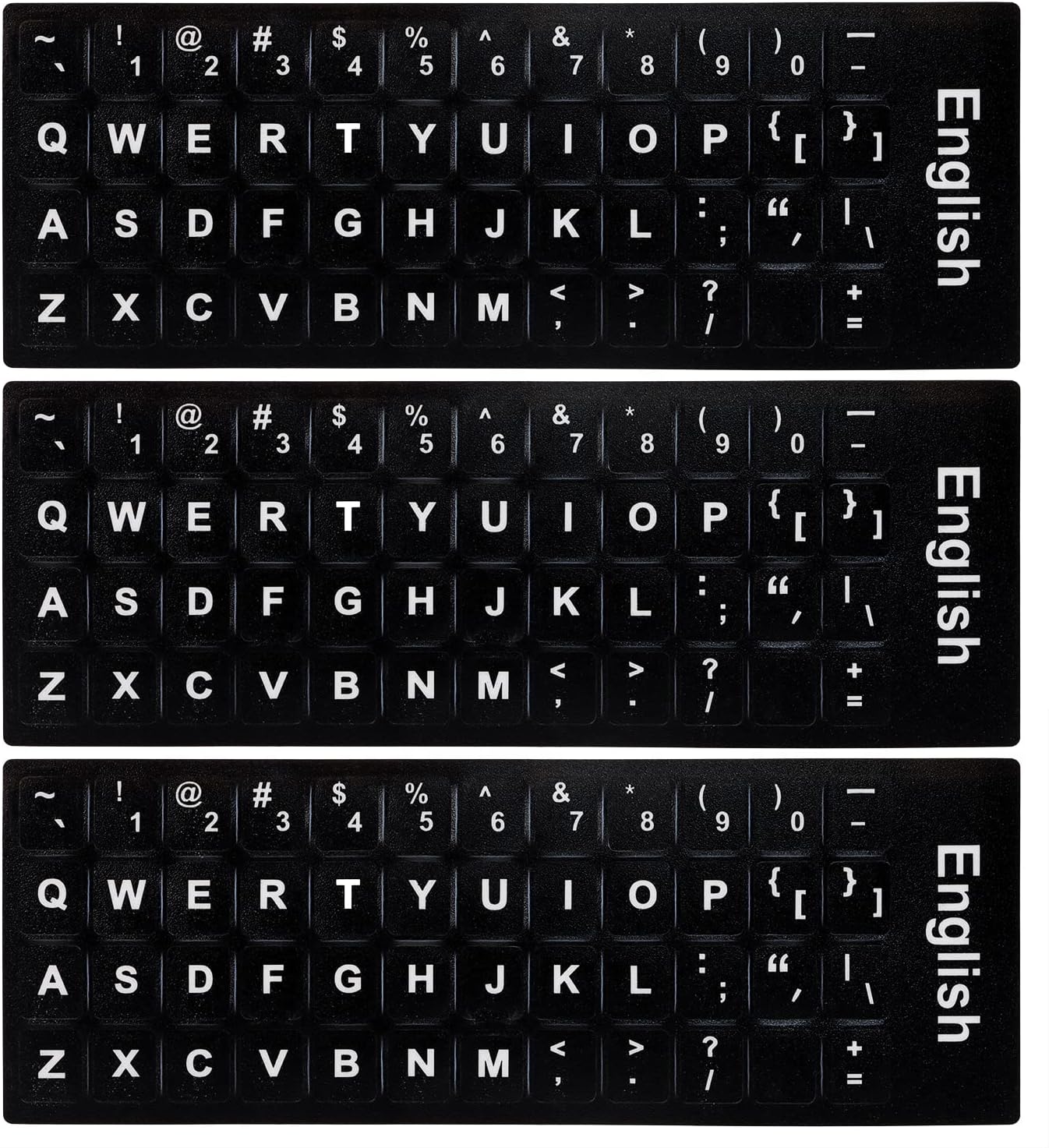 Xqif 3pack Keyboard Letter Stickers Universal English Keyboard Stickers ...