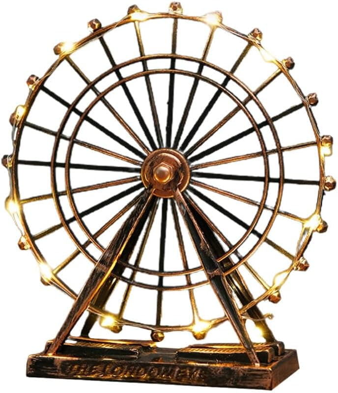 Xqif Ferris Wheel Model with Light Strip, Sky Wheel Decor Ferris Wheel ...