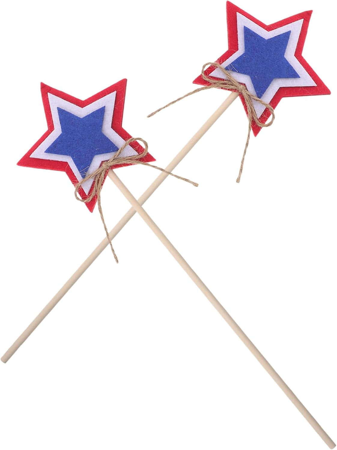 Xqif Star Fairy Wands Independence Day Toy Wands American Flag Themed ...