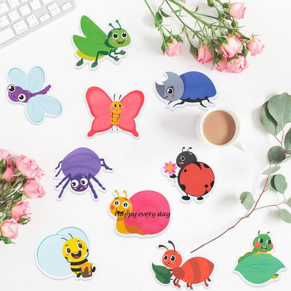 Xqumoi Bugs Sticky Notes, Total 600 Sheets Cute Spring Insects Sticky ...