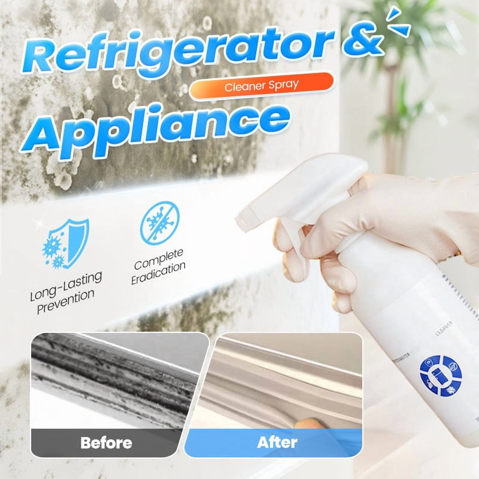 Xqxayjr Refrigerator Cleaning Spray, Heavy Duty Appliance Cleaner And ...