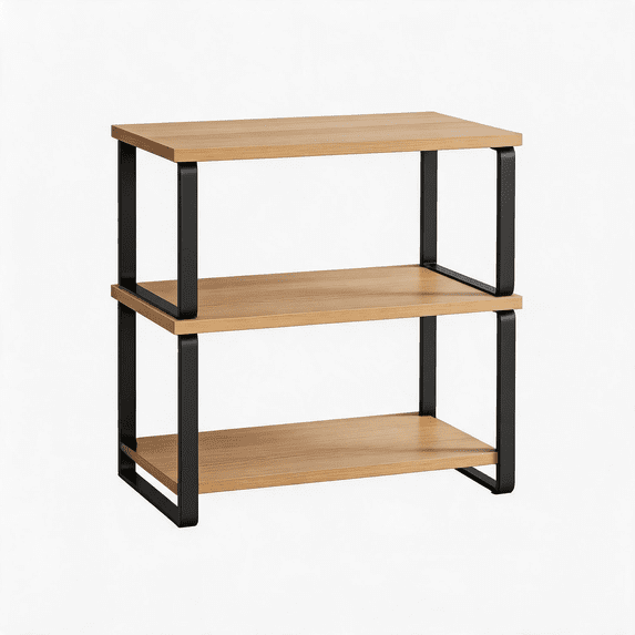 Xrgnb Set of 2 Expandable Stackable Cabinet Organizer Shelves, Wood ...