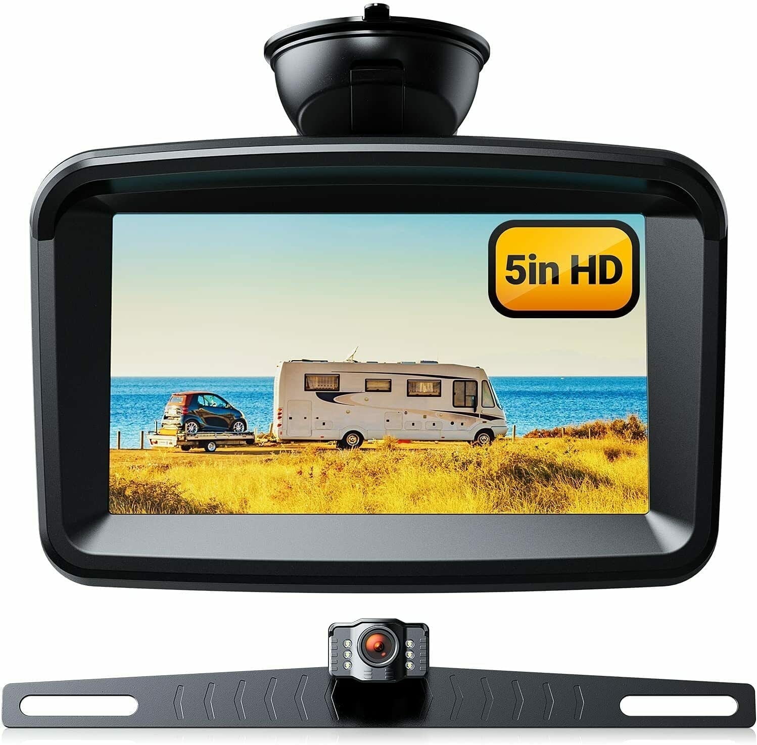 Xroose HD Car Backup Camera System for Vehicles & Trucks, 5'' Monitor ...