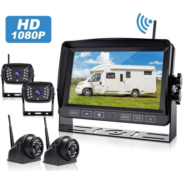 Xroose Wireless Backup Camera Car Rear View Parking System HD 1080P 7 ...