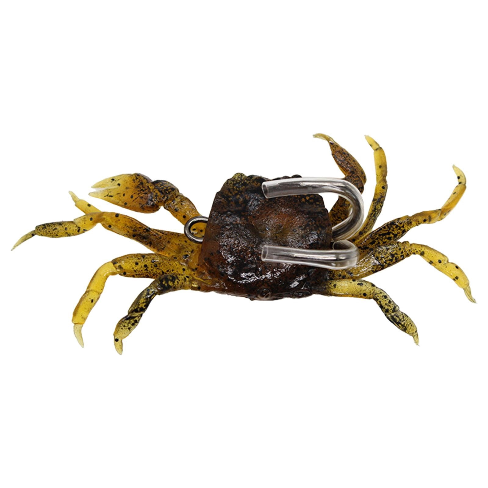 Xrouty 3D Simulation Crab Lure Bait, Realistic Silicone Body, Double ...