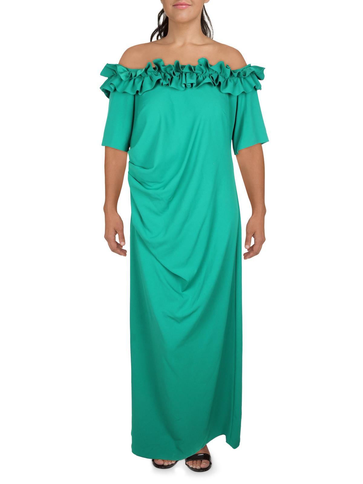 Xscape Womens Plus Ruffled Maxi Evening Dress - Walmart.com