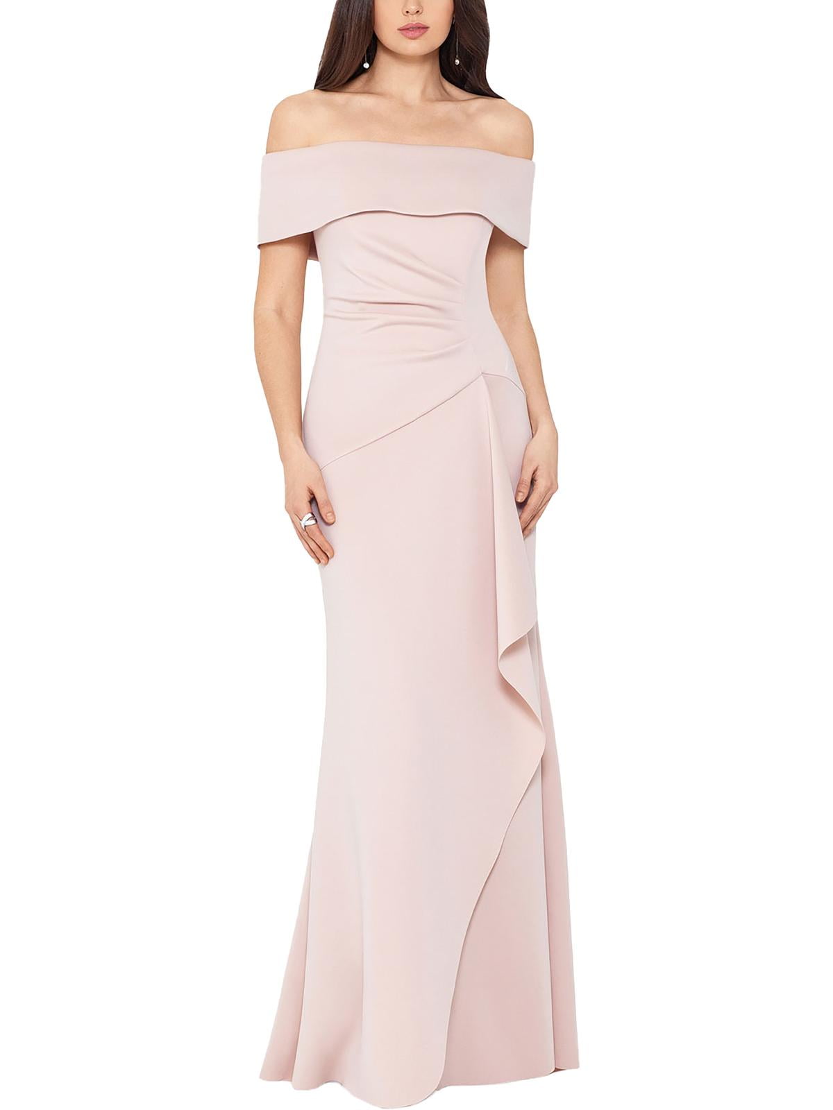 Xscape Womens Ruffled Off The Shoulder Maxi Dress - Walmart.com