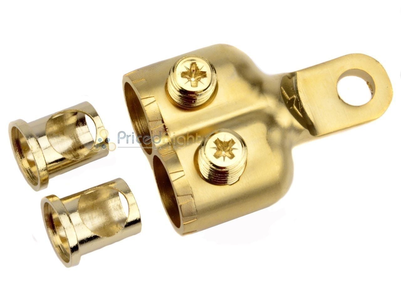 Xscorpion Dual Gold Plated Double 0 / 2 Gauge Ring Terminal With ...