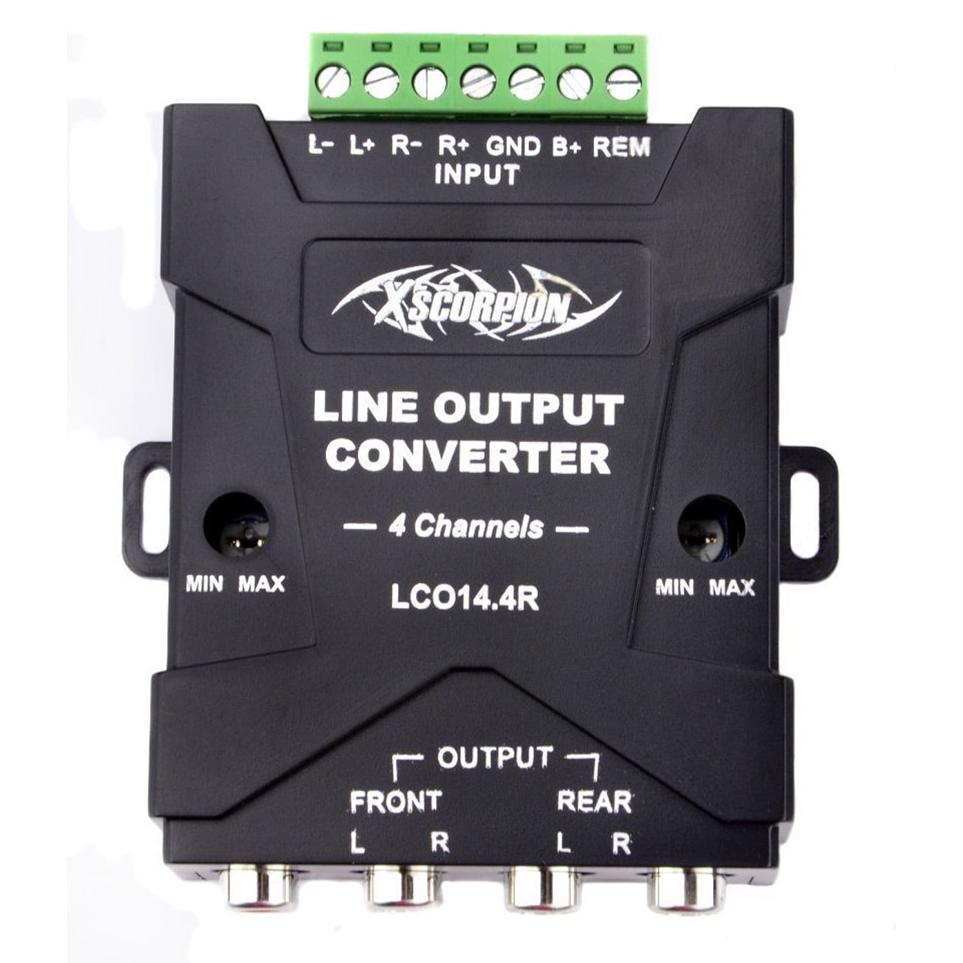 Xscorpion Pro Universal 2 Speaker to 4 RCA Line Output Signal Converter ...