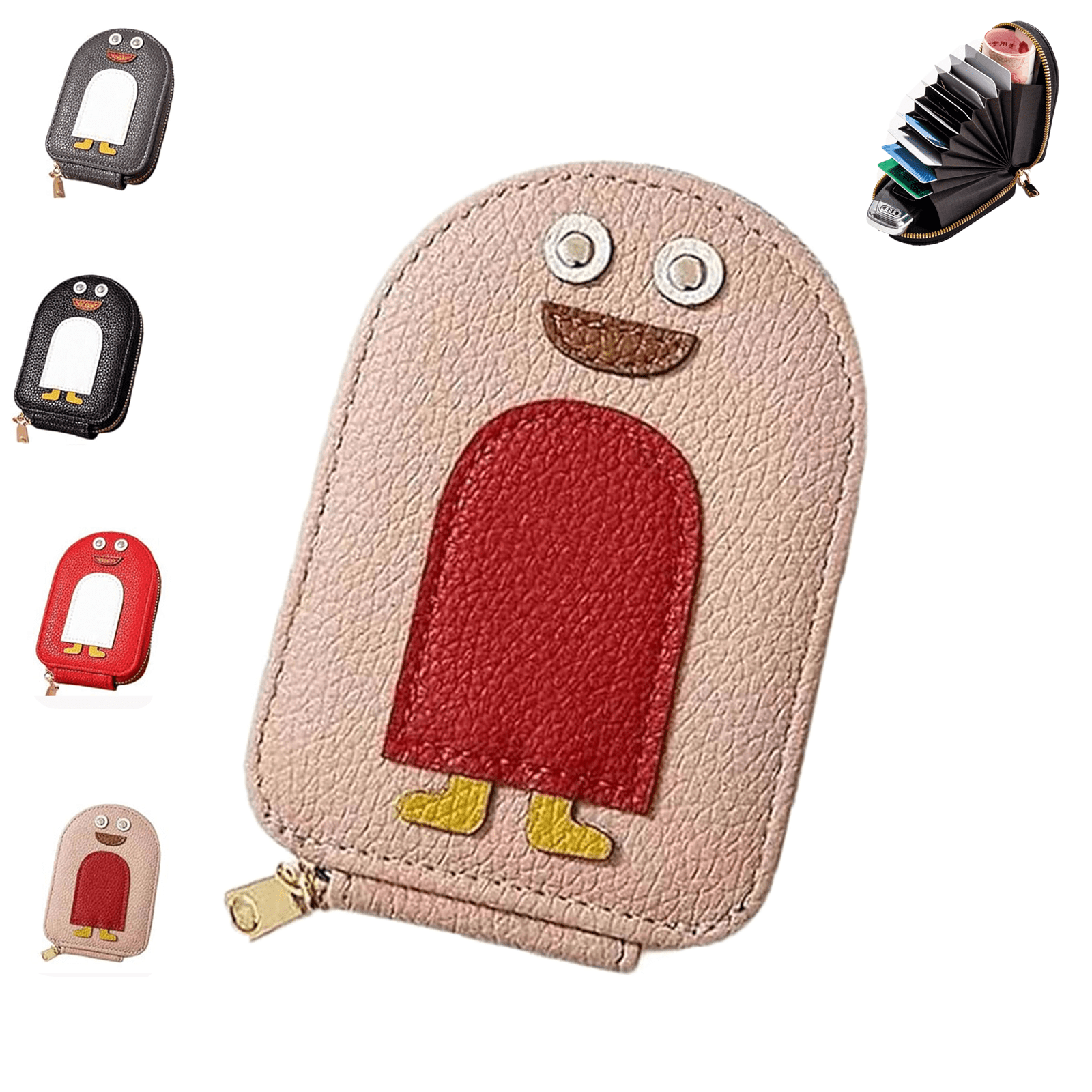 Xshelley Penguins Credit Card Coin Wallet, 2024 Newest Cute Penguin ...