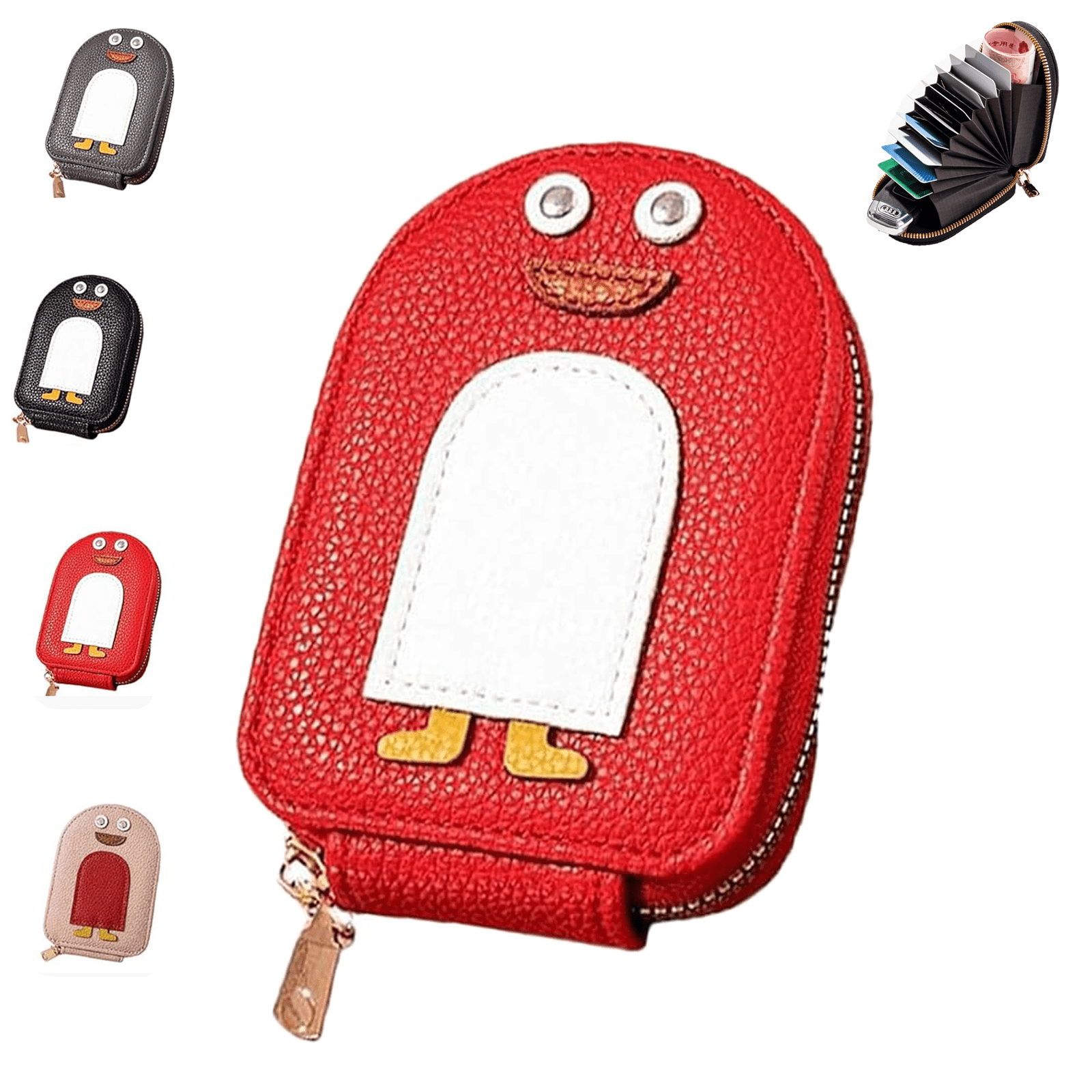 Xshelley Penguins Credit Card Coin Wallet, 2024 Newest Cute Penguin ...