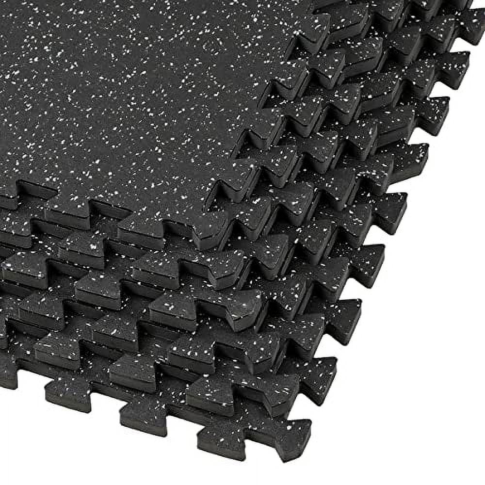 Xspec 1/2" Thick 48 sq ft (12 Tiles) Interlocking Rubber Top EVA Foam ...
