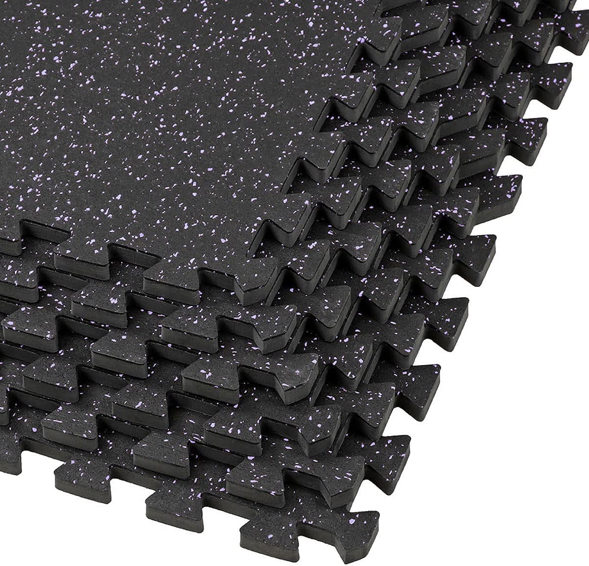 Xspec 1/2" Thick 48 sq ft (12 Tiles) Interlocking Rubber Top EVA Foam ...