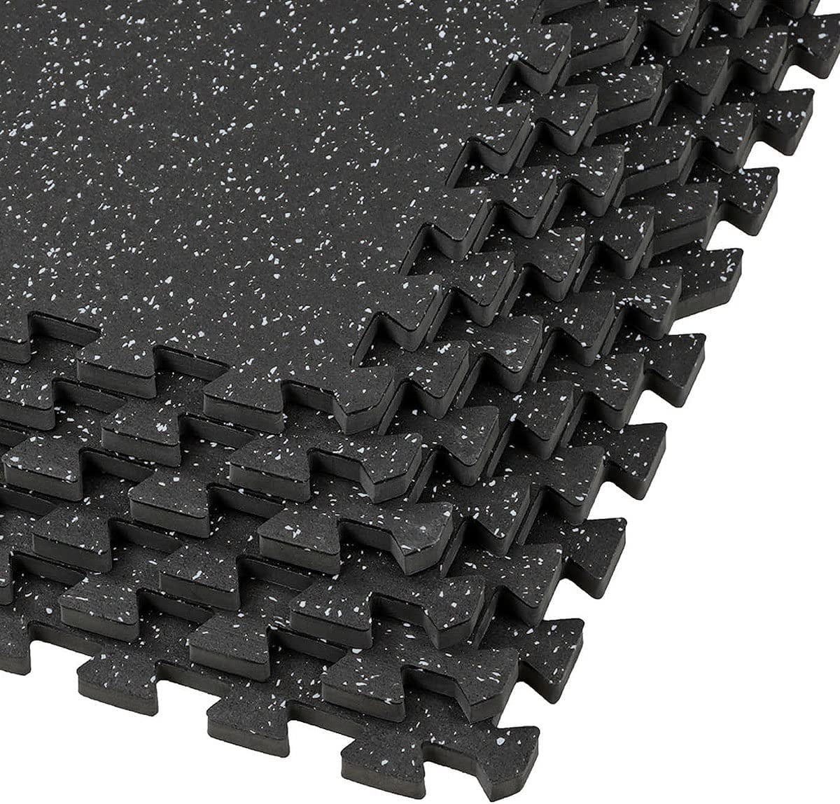 Xspec 1/2" Thick 48 sq ft (12 Tiles) Interlocking Rubber Top EVA Foam ...