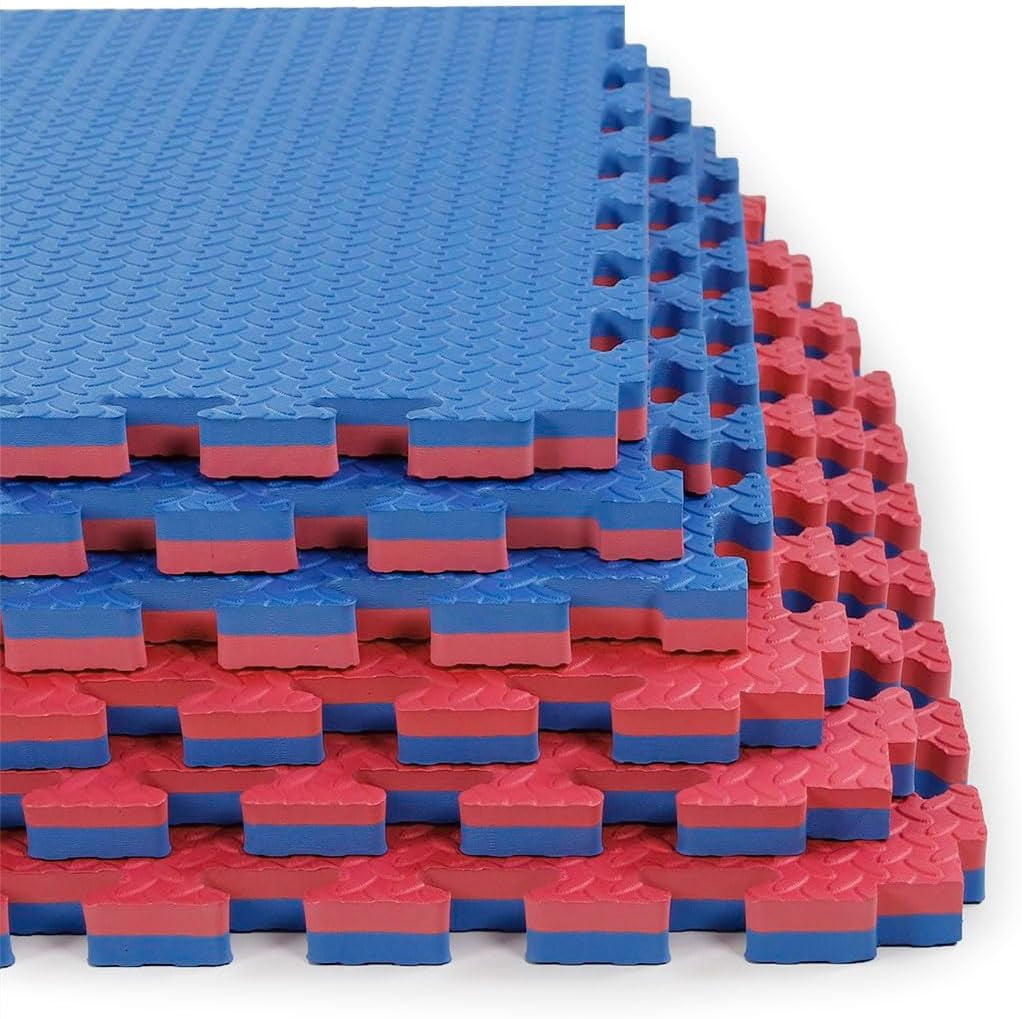 Xspec 1" Extra Thick Interlocking Home Gym Foam Floor Mat Reversible ...