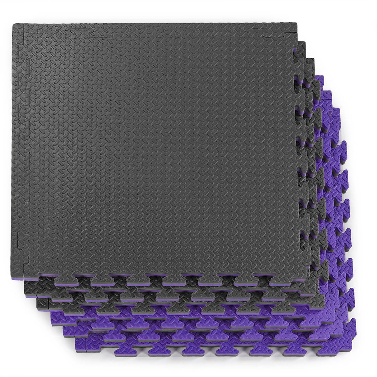 SKYSHALO 12 Pieces 1/2 Inch Thick Gym Floor Mats, 24" x 24" EVA Foam ...