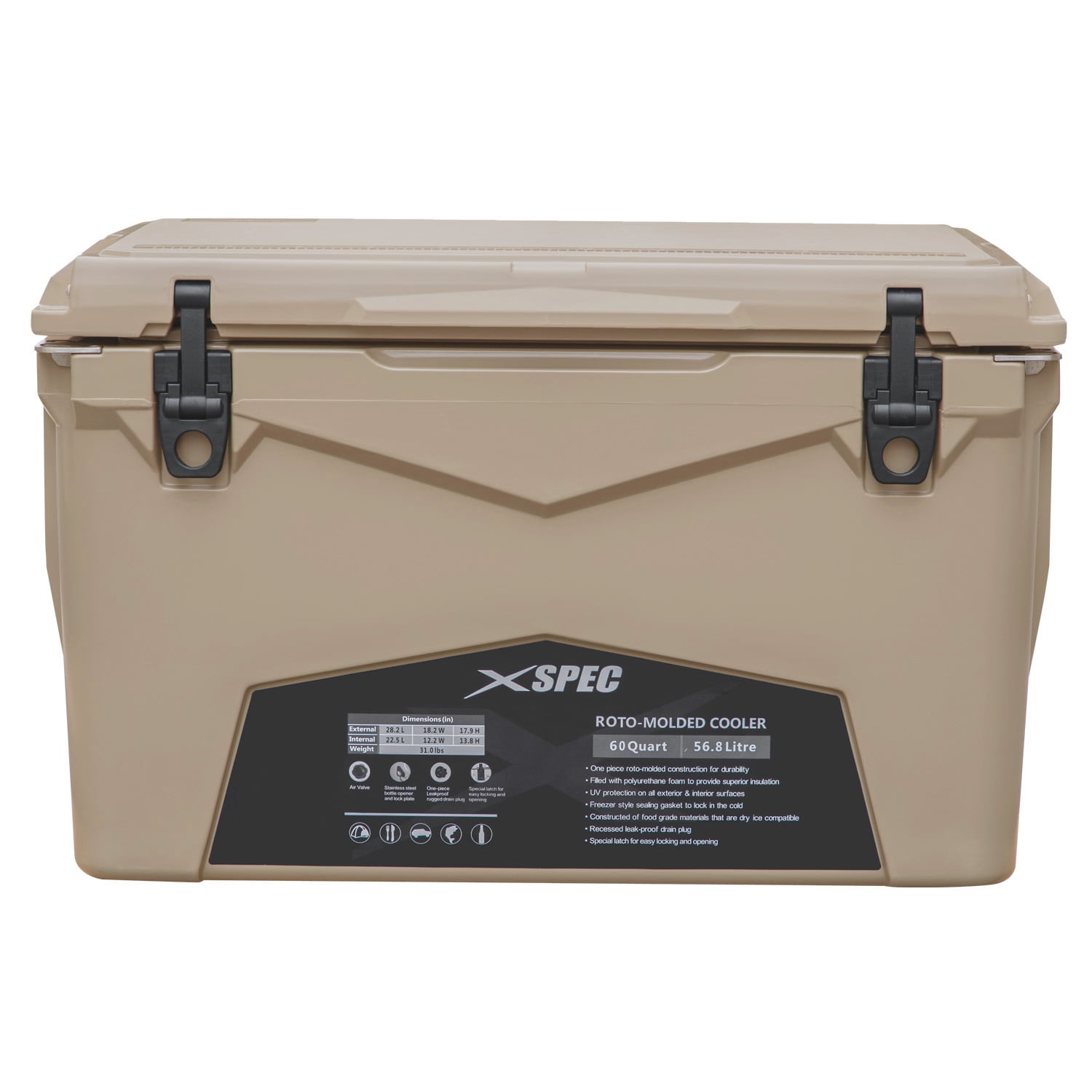 Free Shipping! Xspec 60 Quart Roto Molded High Performance Camping ...