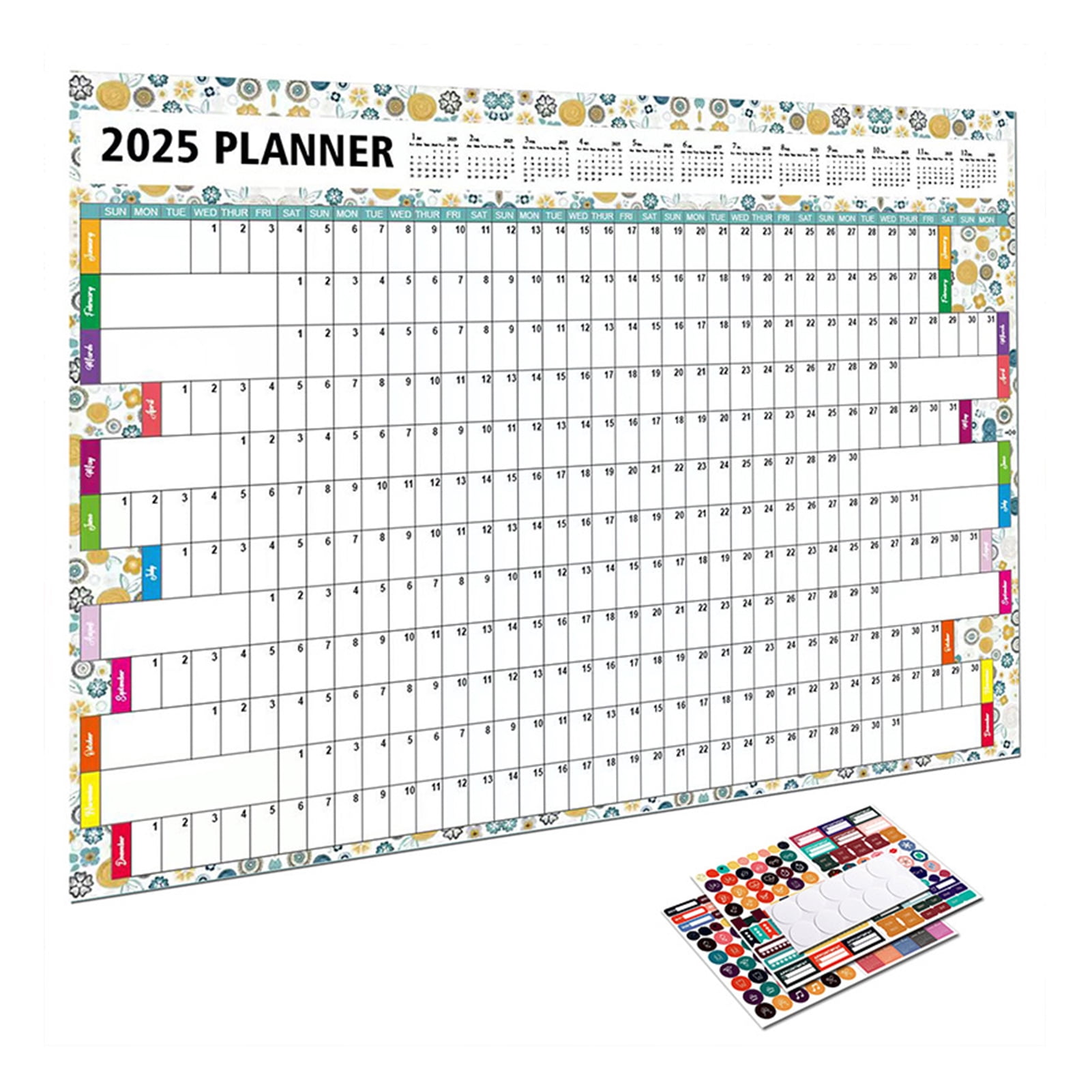 Xssm 2025 Yearly Wall Calendar – Full Year Annual Wall Calendar in One ...