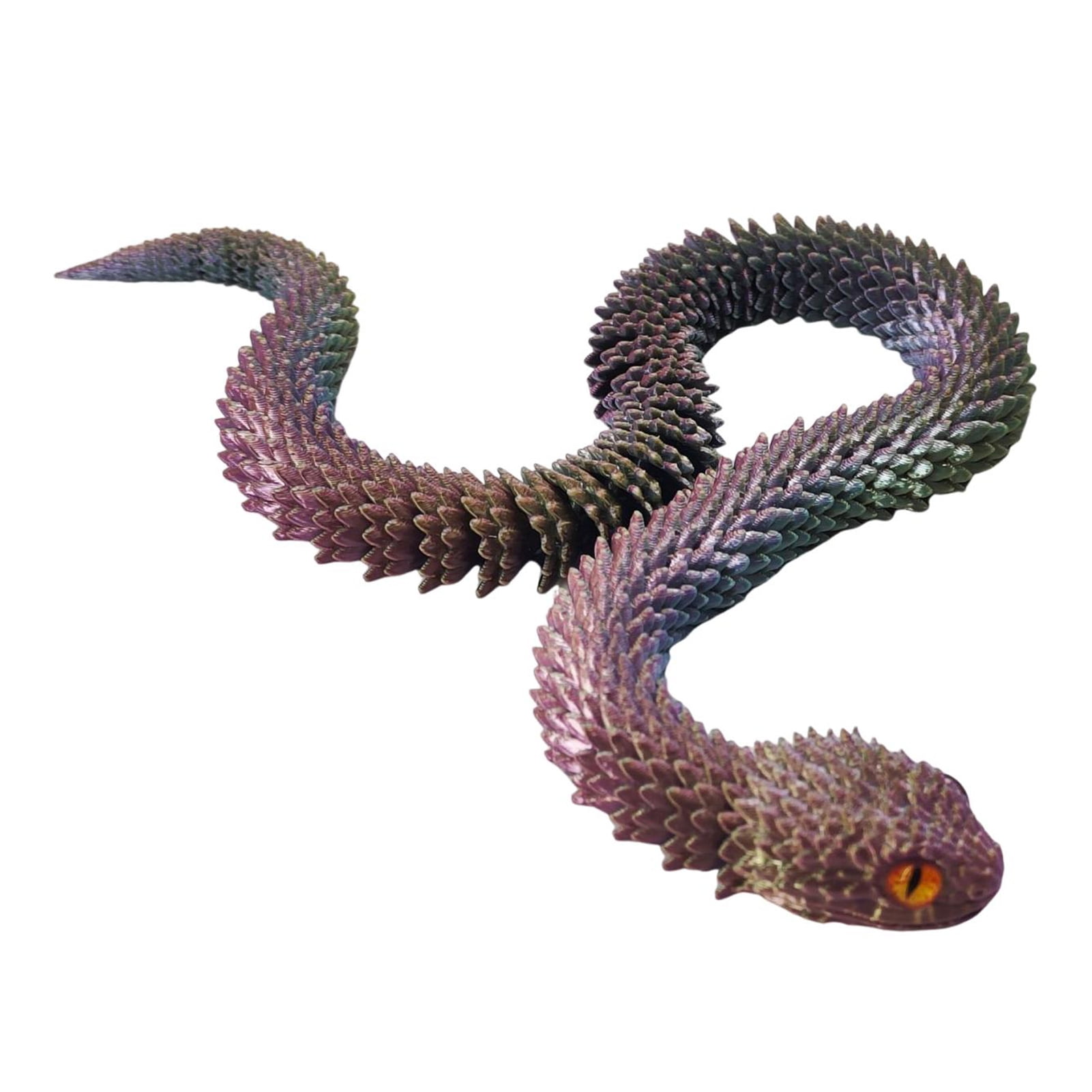 Xssm 3D Printed Snake Toy – Articulated Viper Figurine, Fidget Snake ...