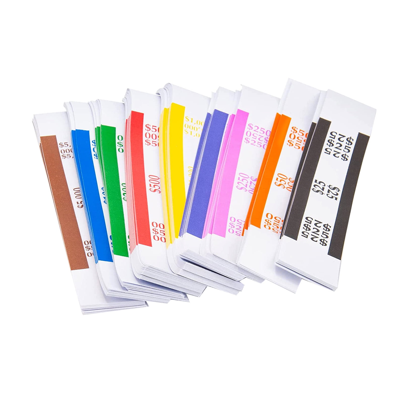 Xssm 450Pcs Money Bands – 9 Colors, Self-Sealing Cash Straps ...