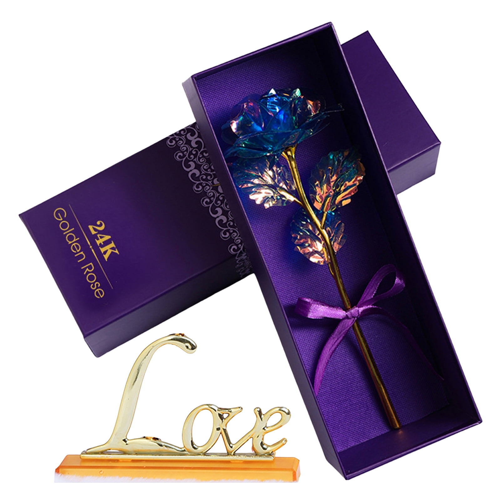 Xssm Artificial Flower – Plastic Foil Rose with Long Stem, Tabletop ...