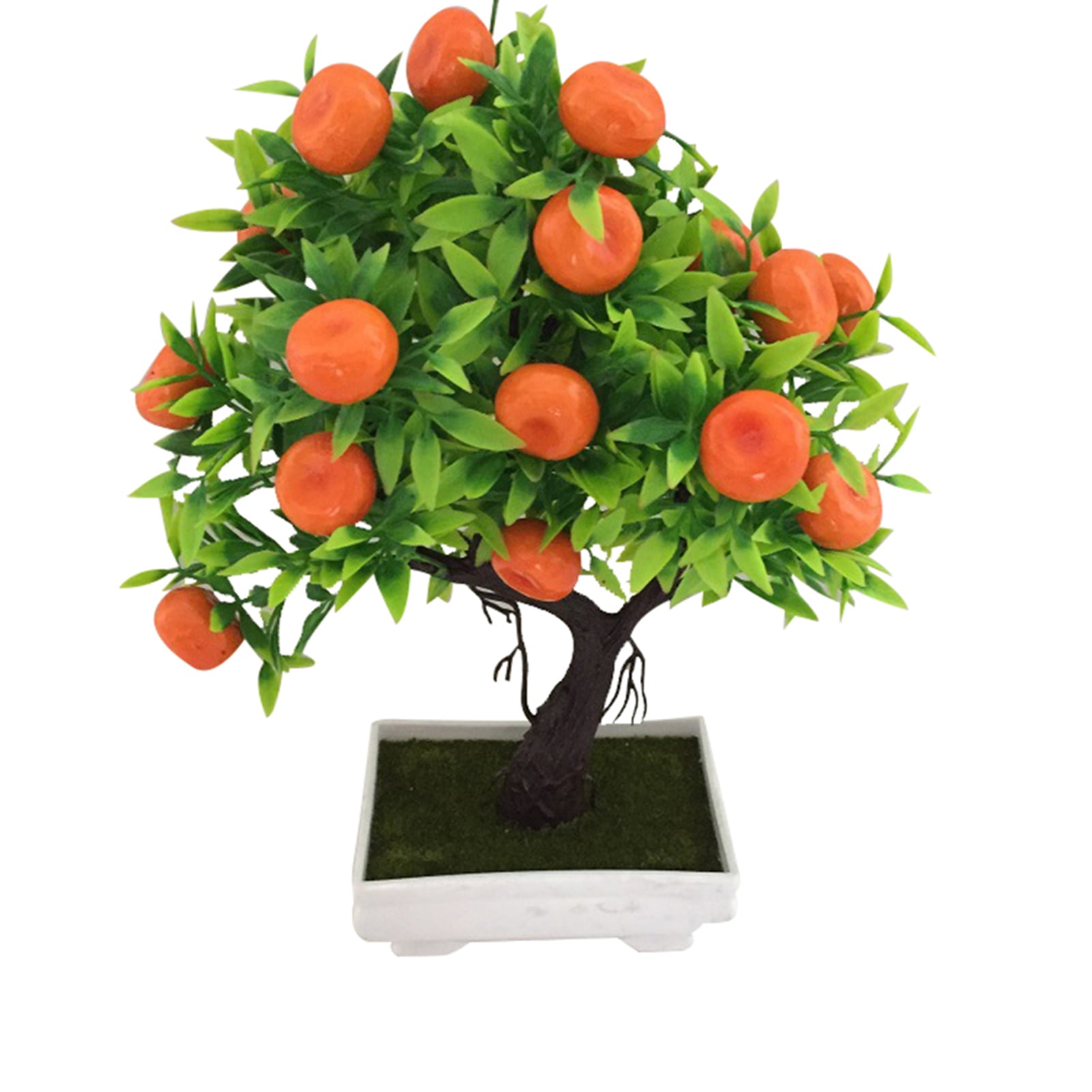 Xssm Artificial Orange Tree – 23 Fruits, Non-fading Plastic, Fake ...