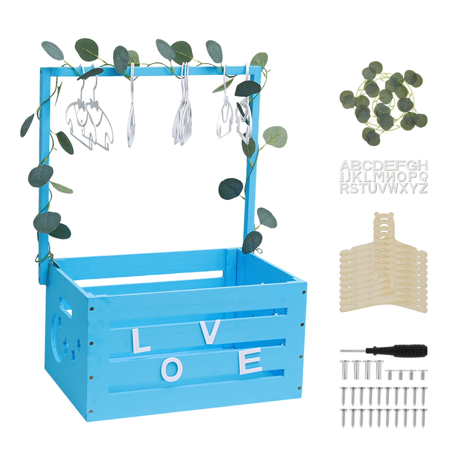 Xssm Baby Shower Crate – Wooden Baby Shower Basket with Hangers, Baby ...