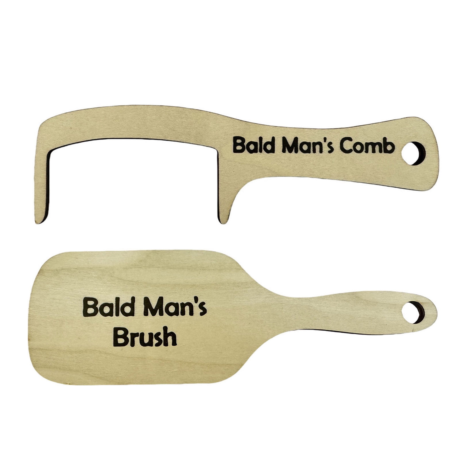 Xssm Bald Man's Comb – Funny Wooden Toothless Comb Brush, Bald Hair ...