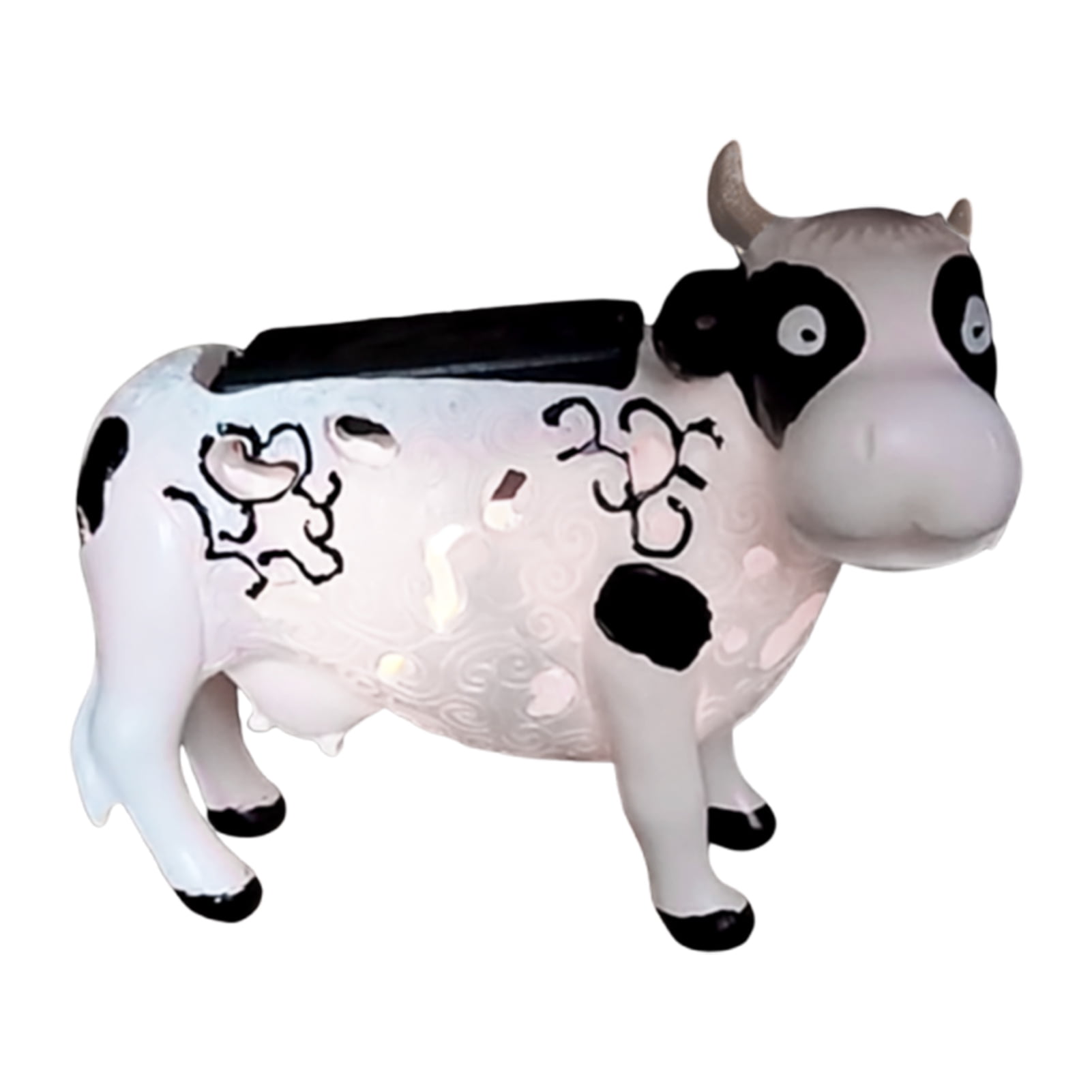 Xssm Cow Solar Garden Light – Outdoor Color-Changing LED, Hollowed-Out ...