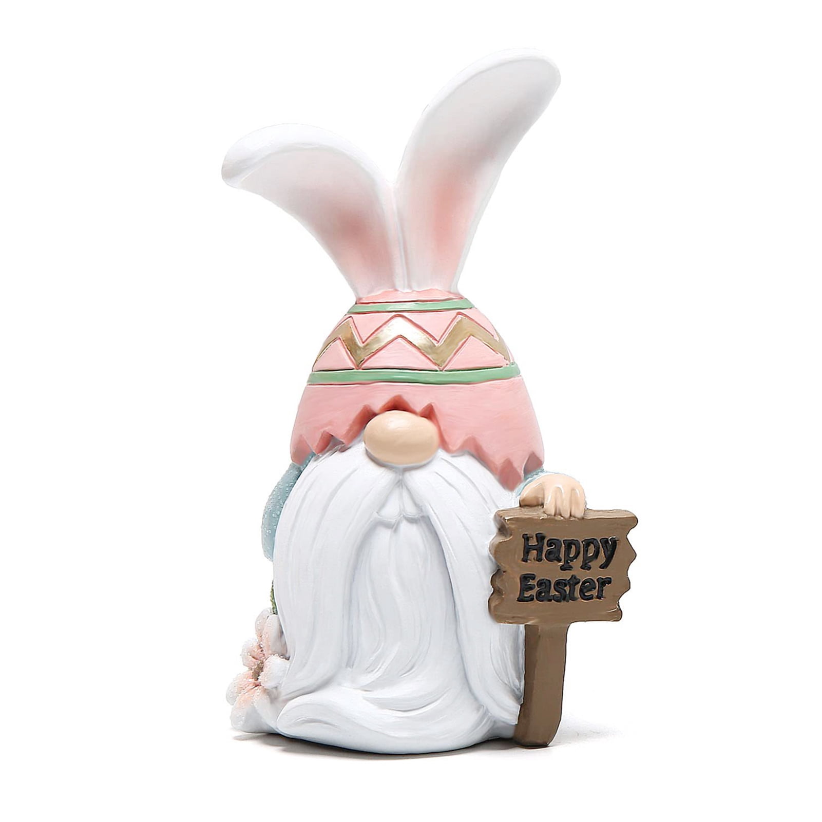Xssm Easter Bunny Ear Gnome Figurine – Colorful Egg, Faceless Elf Dwarf ...