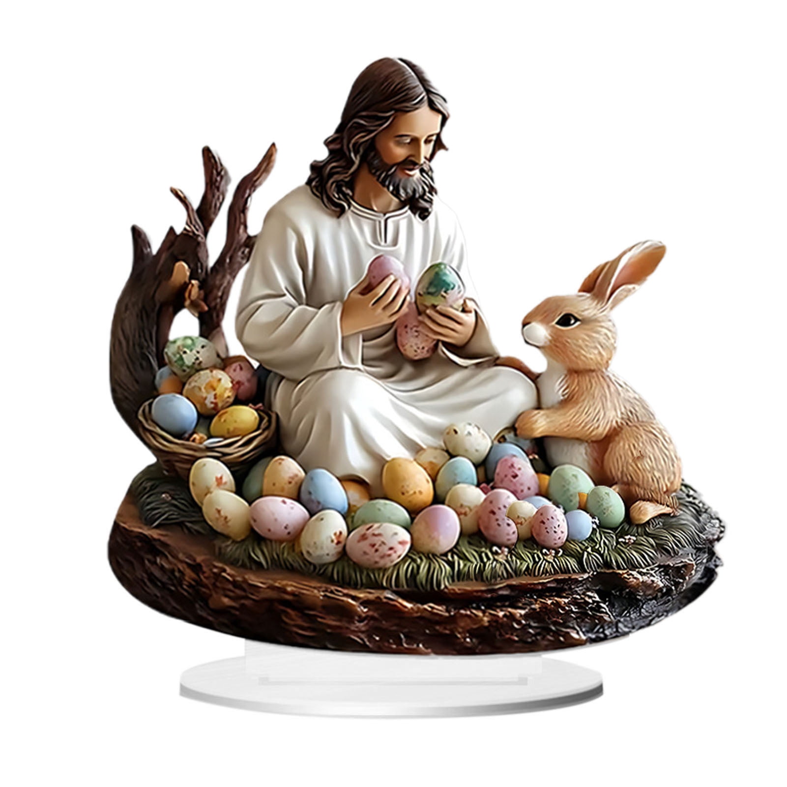 Xssm Easter Bunny Ornament – 2D Flat Acrylic Table Decoration – Jesus ...