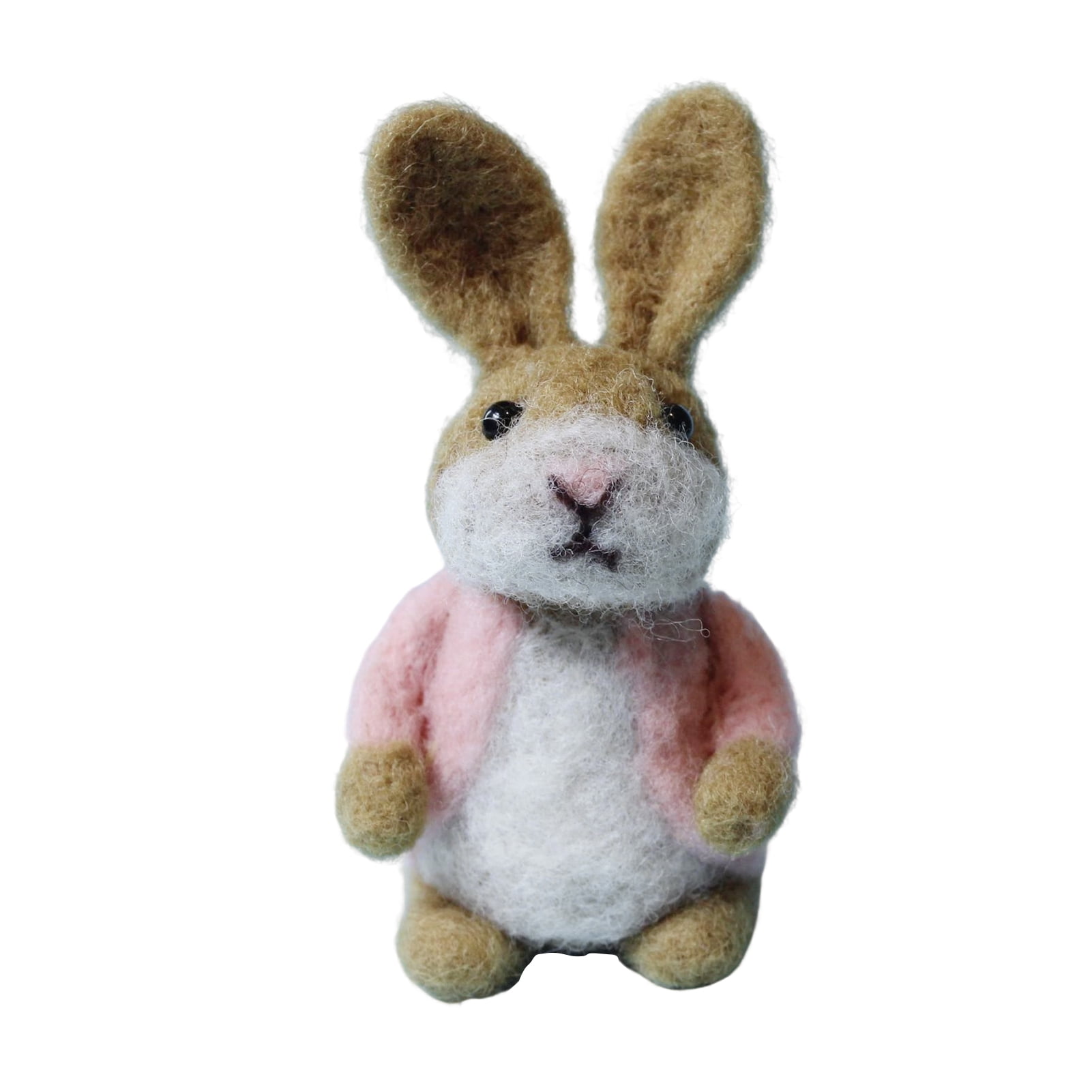 Xssm Easter Felt Bunny Figurine – Mini Plush Rabbit – Simulation Statue ...