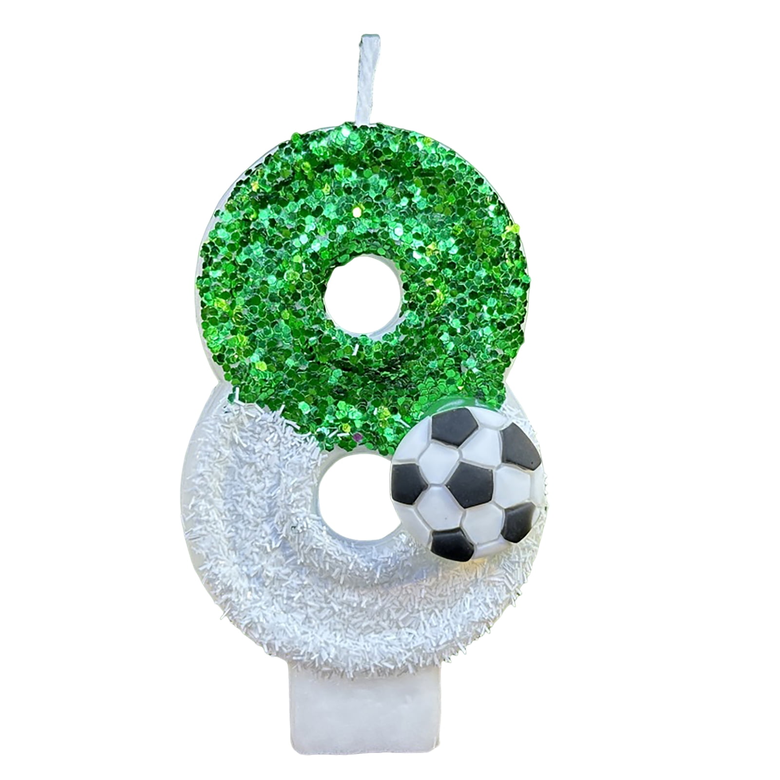 Xssm Football Birthday Candle - Eco-friendly, Sequins Design, for Cake ...