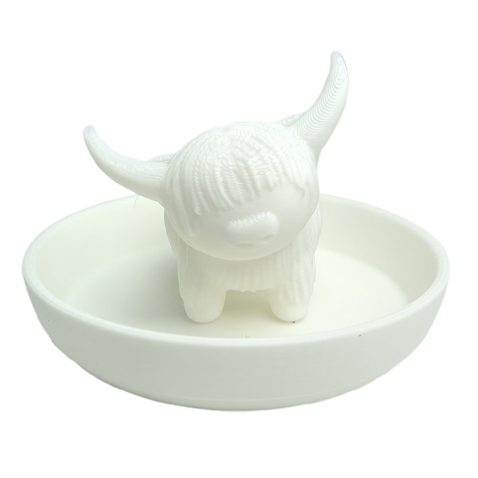 Xssm Highland Cow Ring Holder – Mini Highland Cow Ring Dish, Plastic ...