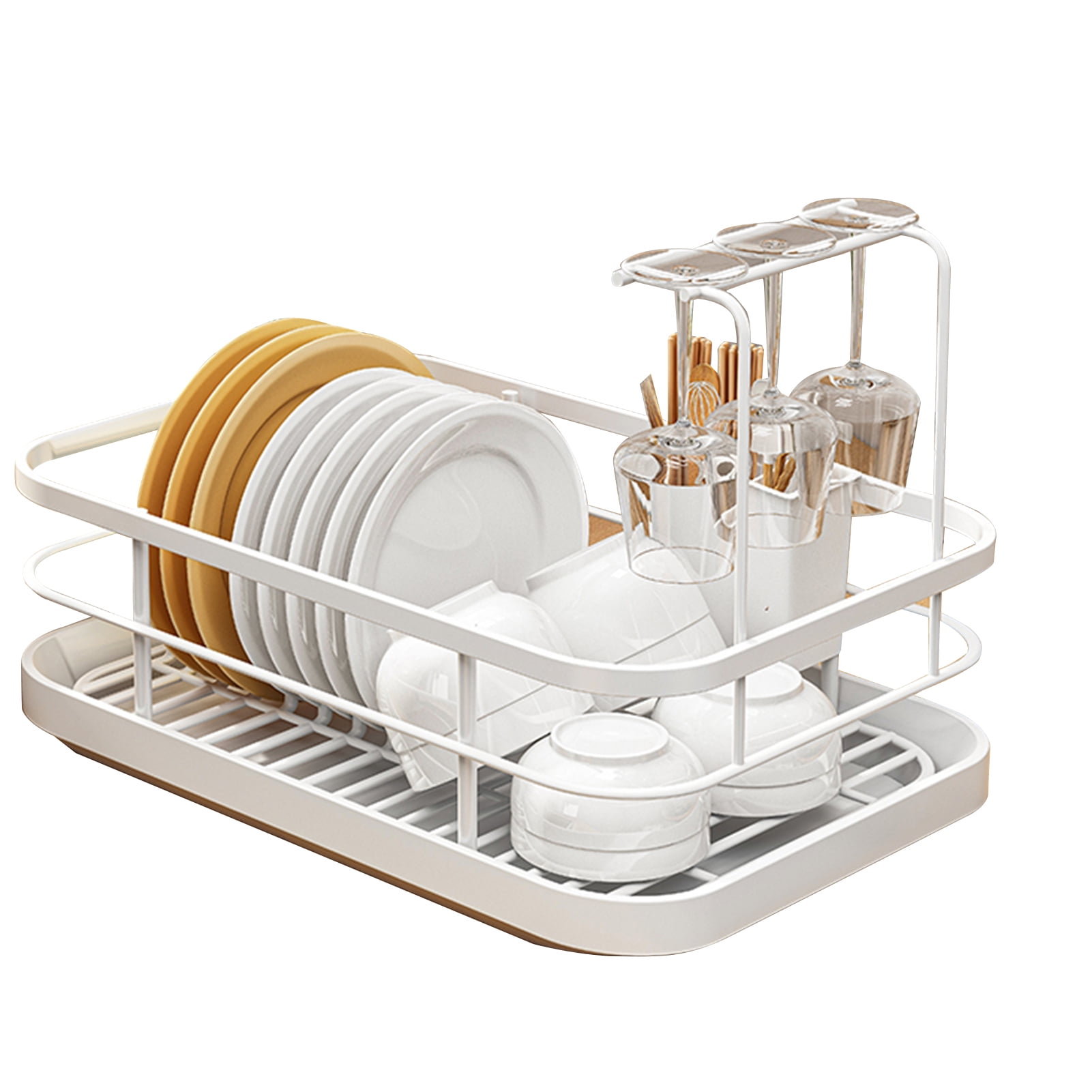 Xssm Large Capacity Rust-Resistant Dish Plate Storage Rack - Adjustable ...