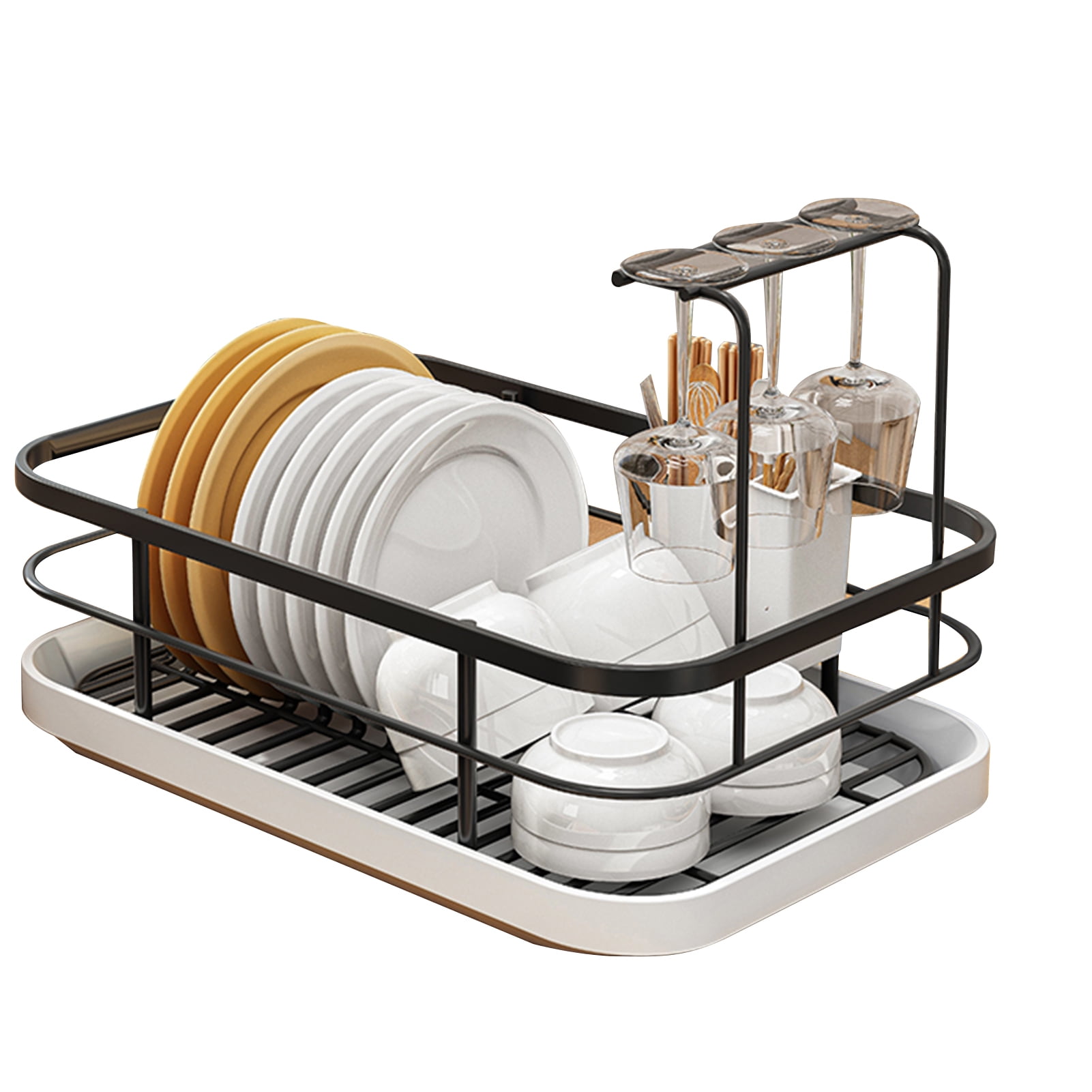 Xssm Large Capacity Rust-Resistant Dish Plate Storage Rack - Adjustable ...