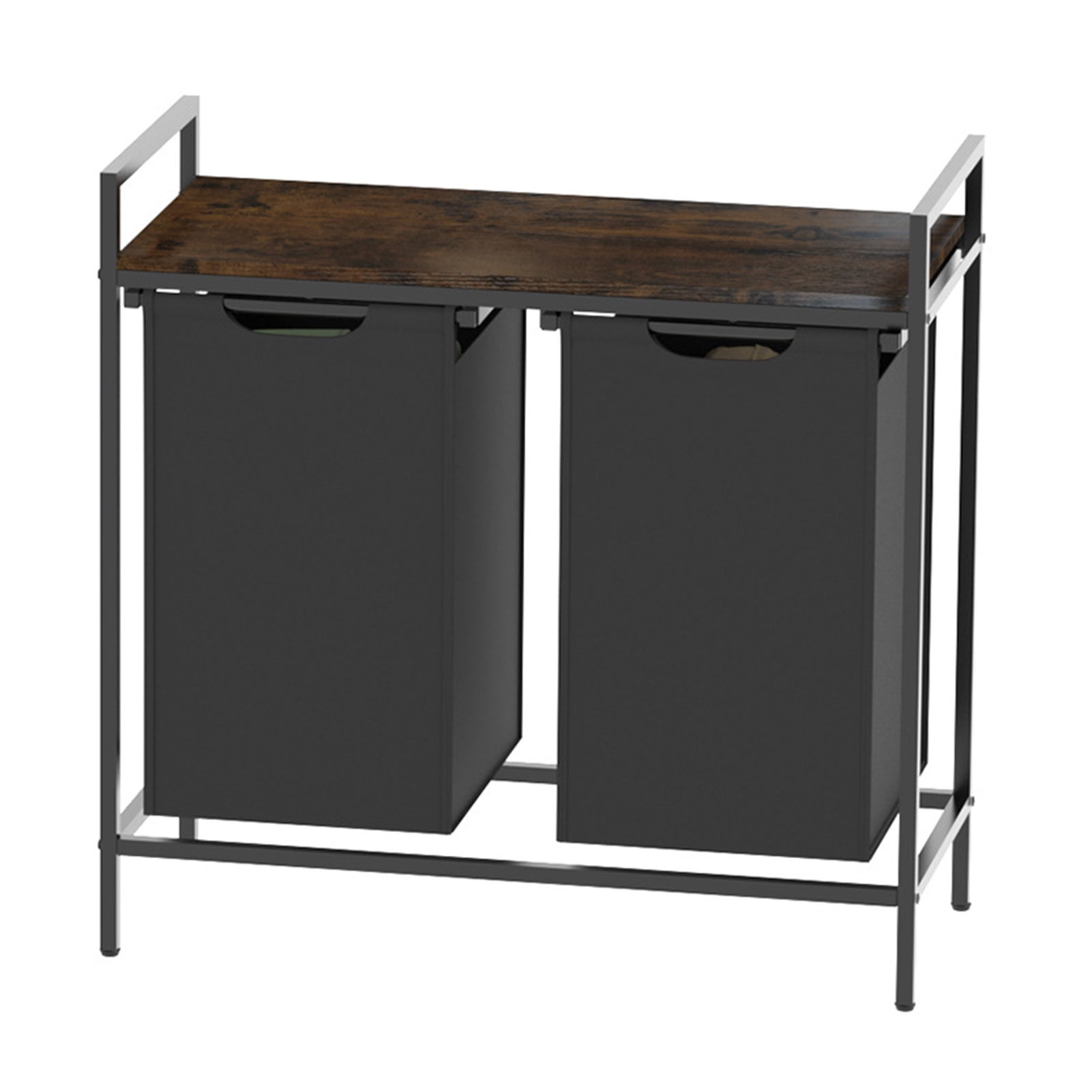 Xssm Laundry Hamper with Shelf & 2 Pull-Out Removable Bags, Laundry ...