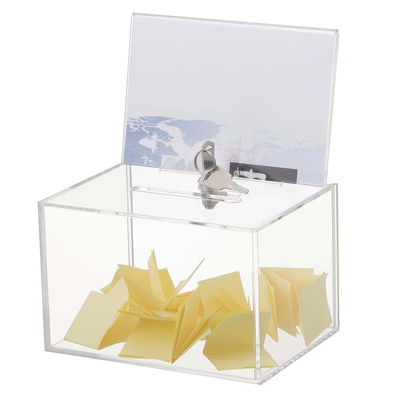Xssm Lockable Acrylic Donation Box – Transparent Ballot Box with ...