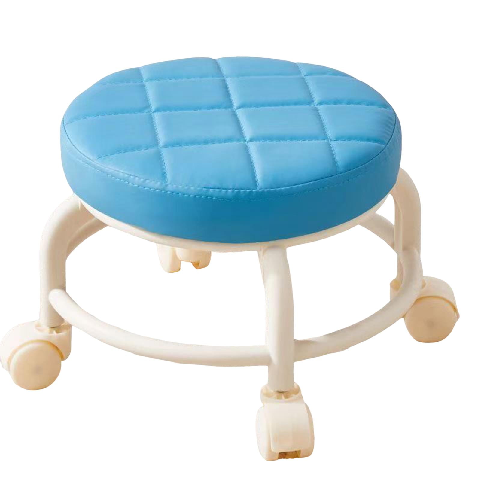 Xssm Low Rolling Stool – with 360 Degrees Swivel Wheels, Faux Leather ...