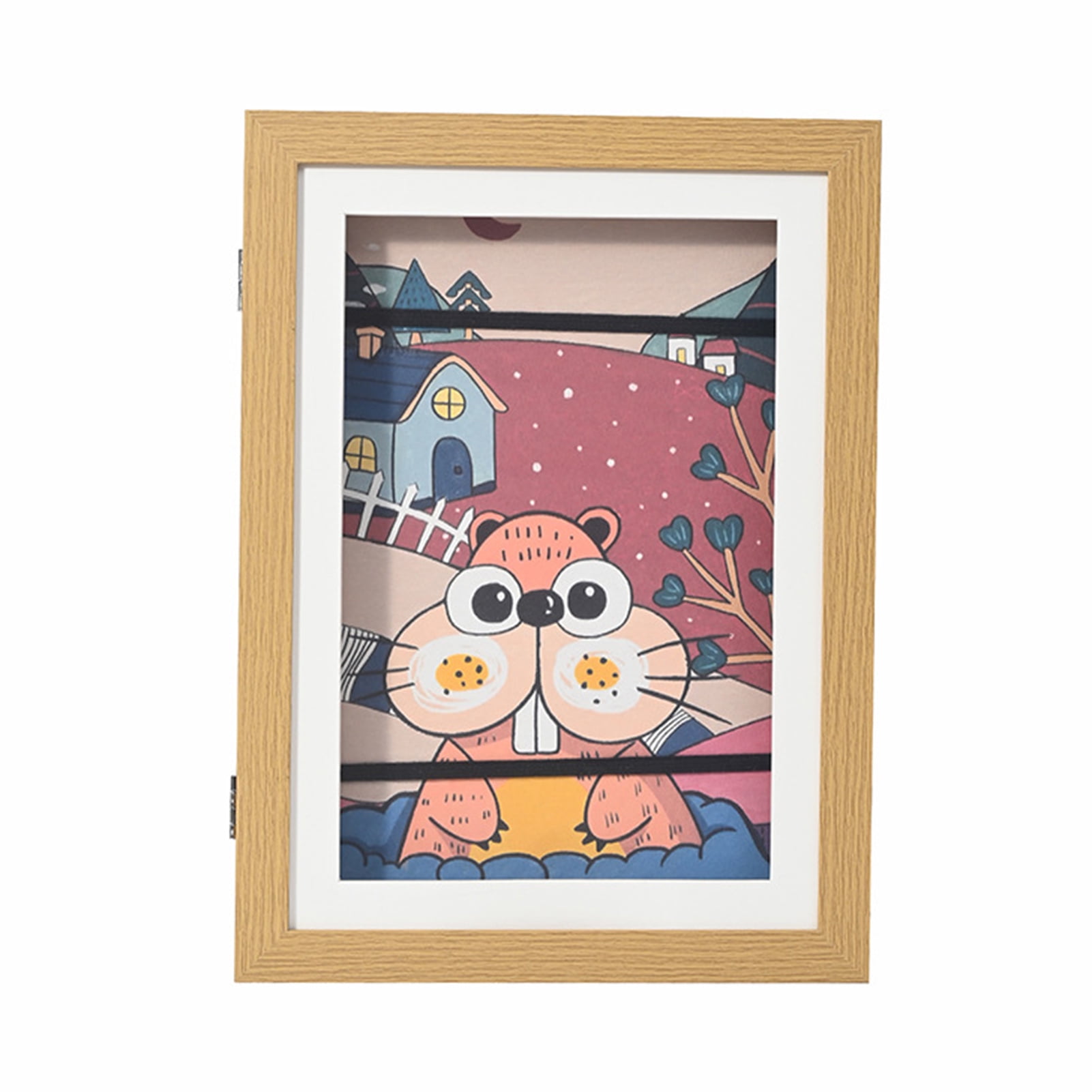 Xssm Magnetic Picture Frame Hinged – Wooden Photo Frame, Children's Art ...