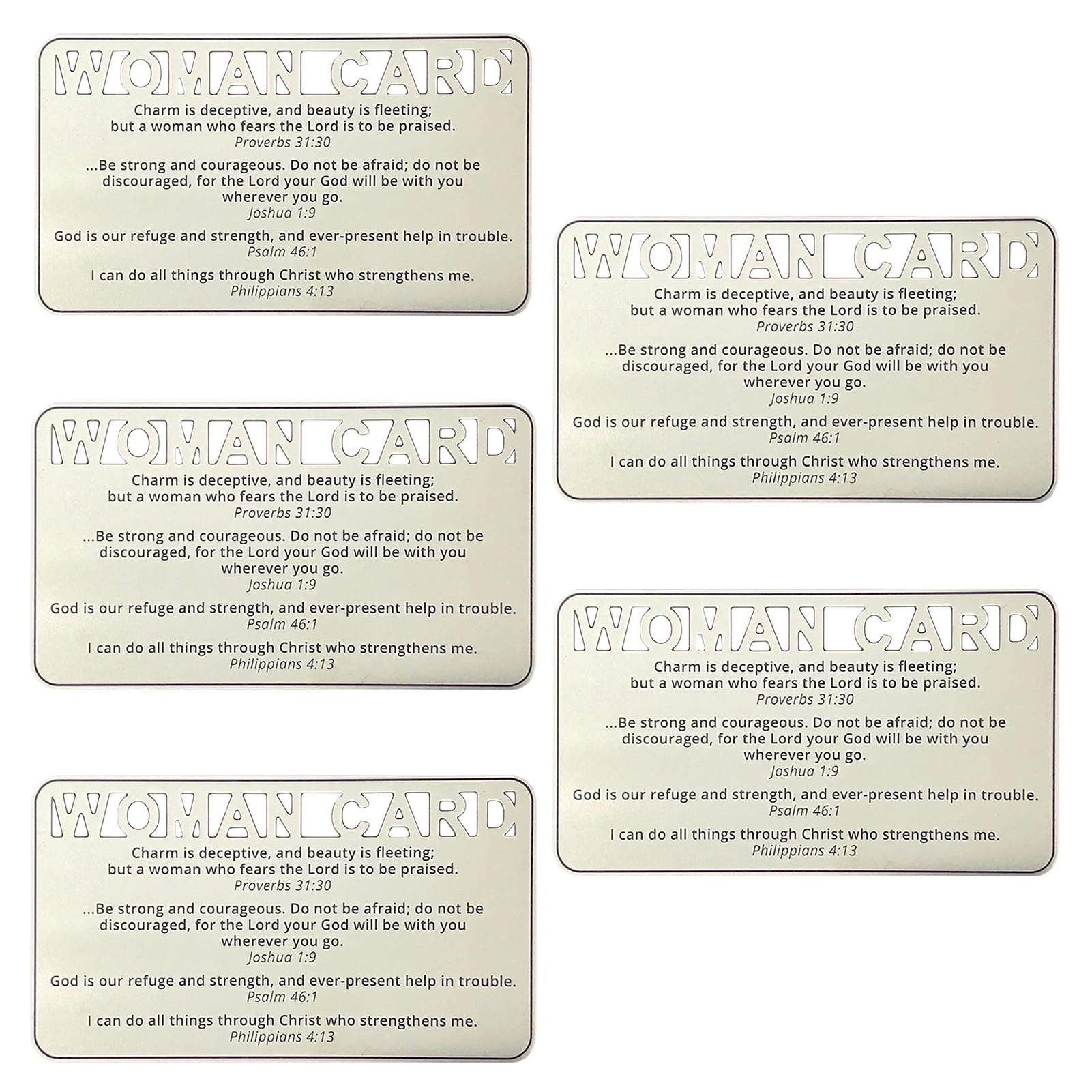 Xssm Men and Women Prayer Cards - Bible Verse Wallet Insert Cards ...