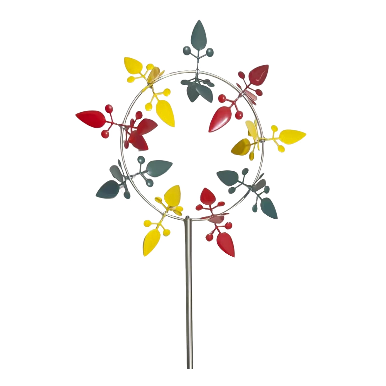 Xssm Metal Windmill 3D Wind Spinner with Garden Stake, Outdoor Kinetic ...