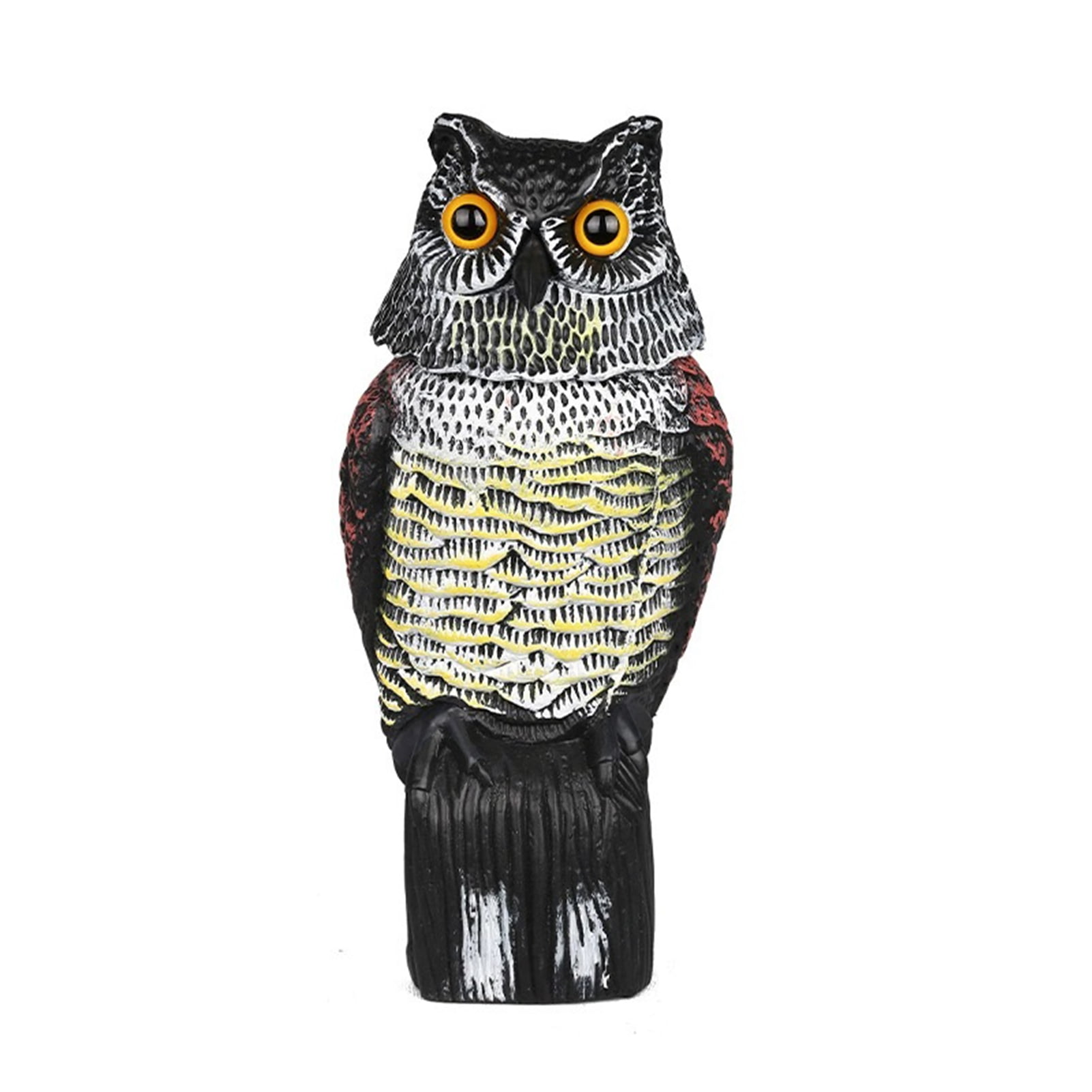 Xssm Owl Decoy with Rotating Head – Natural Enemy Bird Deterrent, Owl ...
