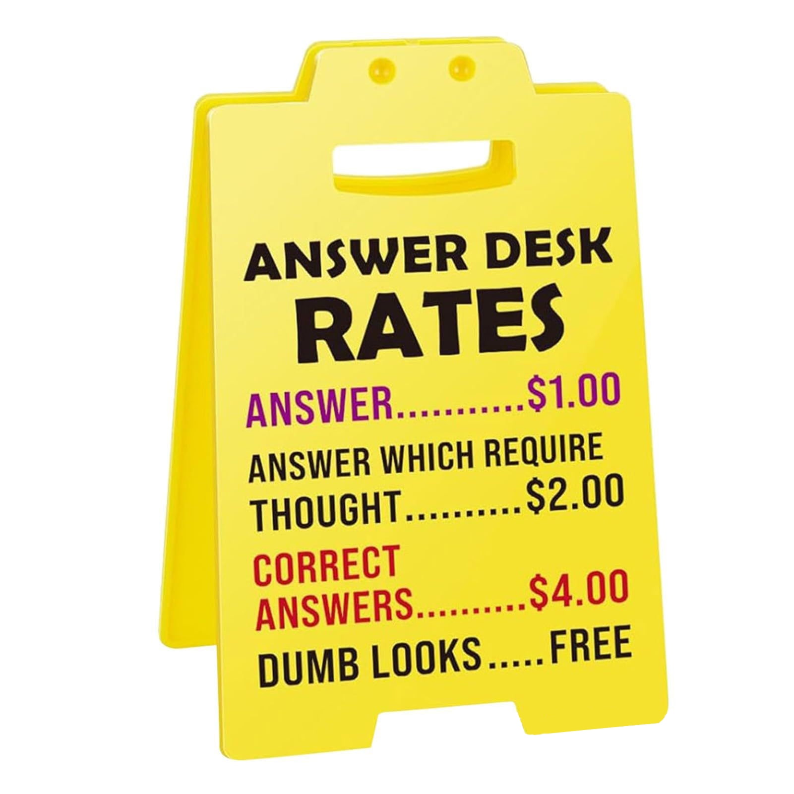 Xssm Prank Desk Caution Sign - Heavy Duty Plastic, Desktop Warning Sign ...