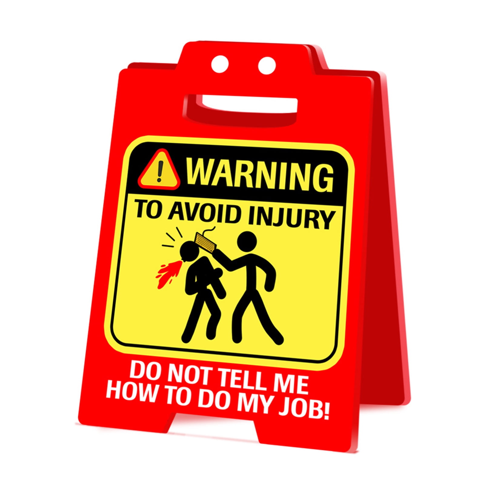 Xssm Red Acrylic Desk Caution Sign – Heavy Duty Prank Desktop Warning ...