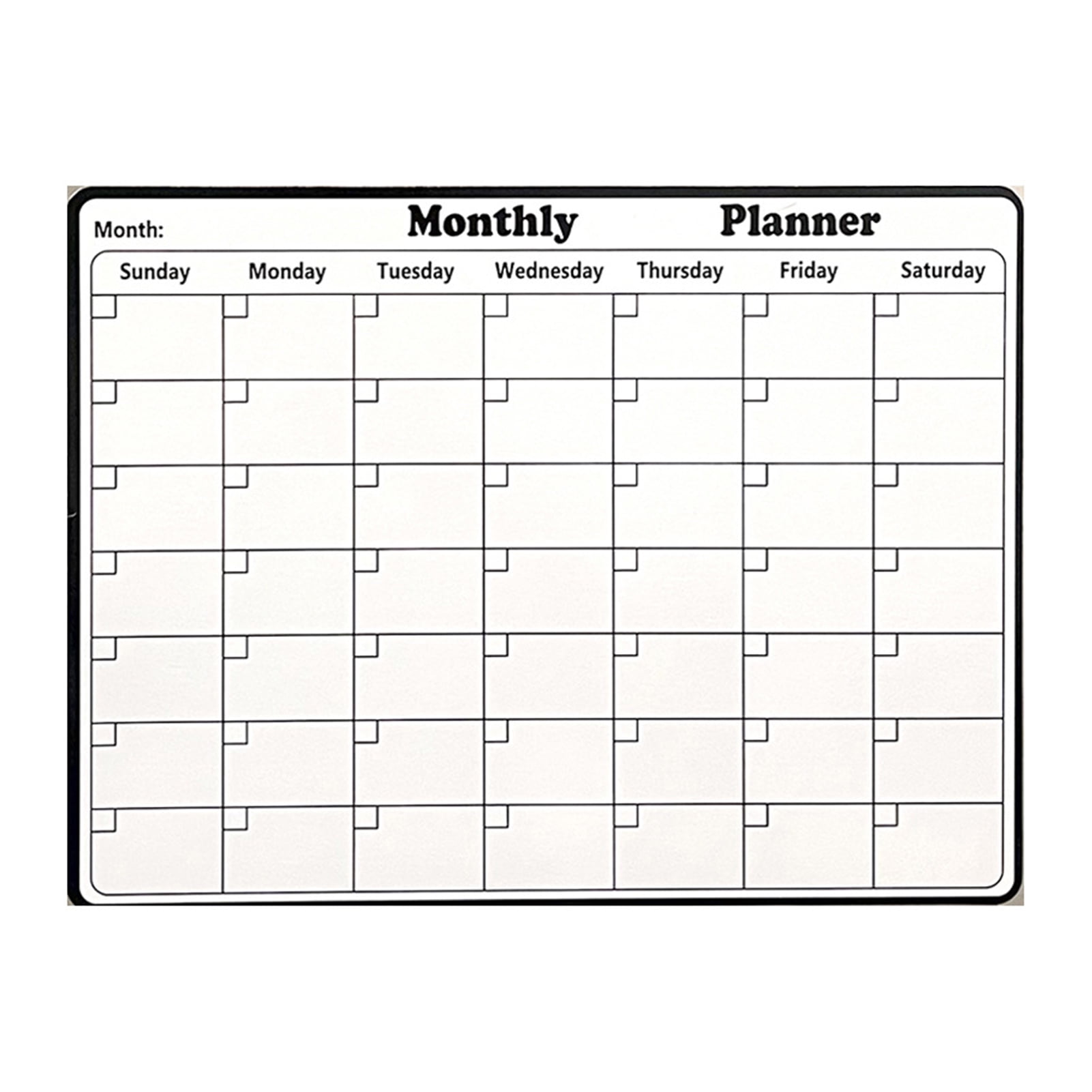 Xssm Refrigerator Magnetic Dry-Erase Calendar – Reusable Monthly ...