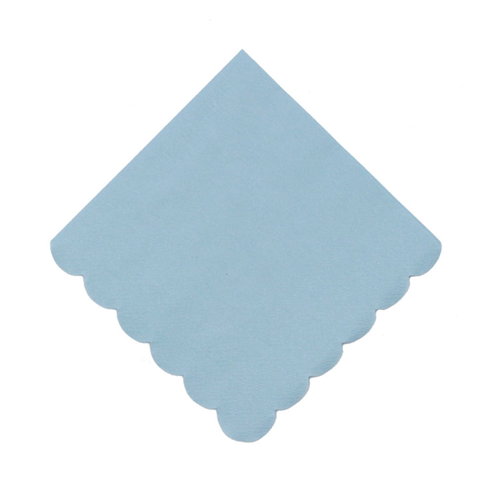 Xssm Scalloped Cocktail Napkin, 100 Sheets, 25CM, 2 Layers Thick ...